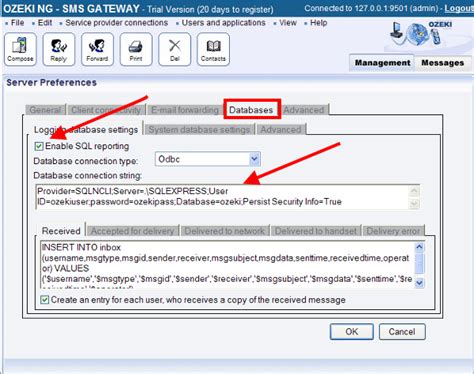 Sql Sms Logging