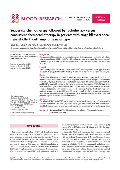 Pdf Sequential Chemotherapy Followed By Radiotherapy Versus Concurrent Chemoradiotherapy In