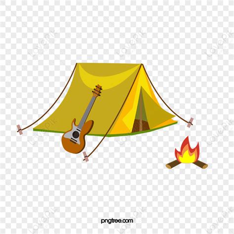 캠핑 텐트 기타 모닥불 Png 일러스트 무료 다운로드 Lovepik