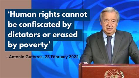 Antonio Guterres Speaks At Human Rights Council 49th Session Youtube
