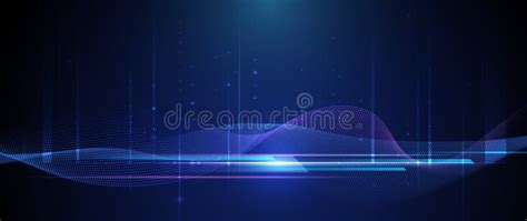 Vector Abstract Dynamic Wave Particle And Dot Illustration Technology Background With Dynamic