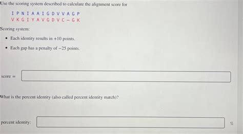 Solved Use The Scoring System Described To Calculate The Chegg