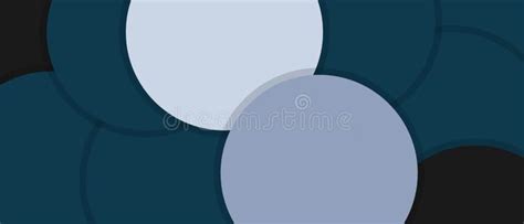 Circles Overlap Cover Template Modern Dark Abstract Vector Texture Stock Vector Illustration