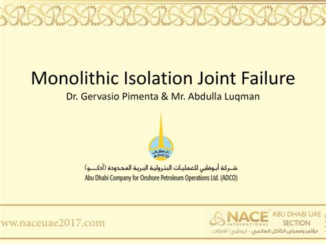 PDF Monolithic Isolation Joint Failures