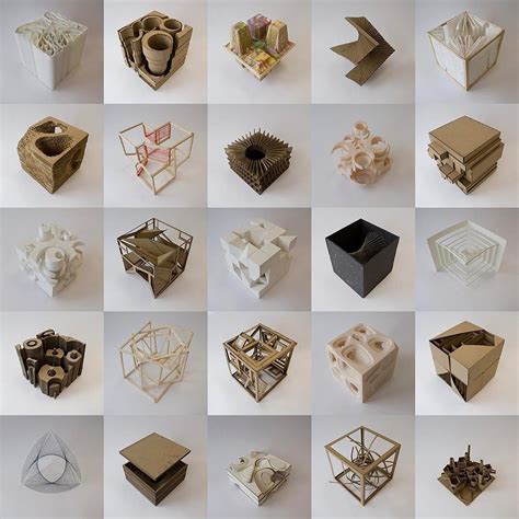 Abstract Cube Model Architecture Student Work
