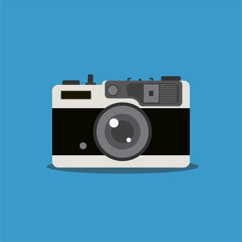 Vintage Analogue Camera Flat Design Vector Illustration Analog Camera Design 8034119 Vector Art