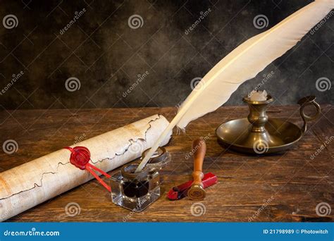 Scroll And Wax Seal Stock Image Image Of Fashioned Manuscript 21798989