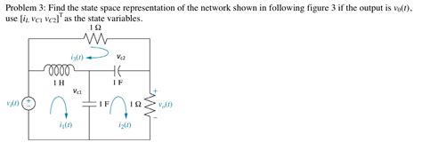 Solved Find The State Space Representation Of The Network