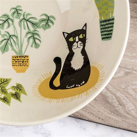 Handmade Ceramic Cat Serving Bowl Hannah Turner