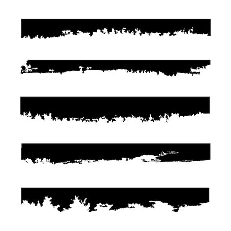 Premium Vector Set Of Grunge Edges Collection