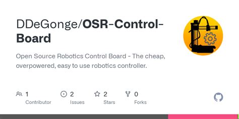 github ddegonge osr control board open source robotics control board