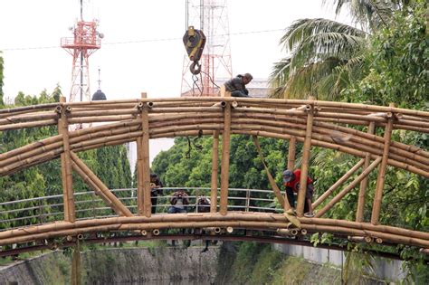 Gallery Of Bamboo Bridge In Indonesia Demonstrates Sustainable
