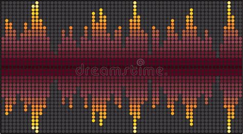 Digital Dots Colorful Equalizer Creative Bright Sound Wave Abstract Dark Pulsating Background