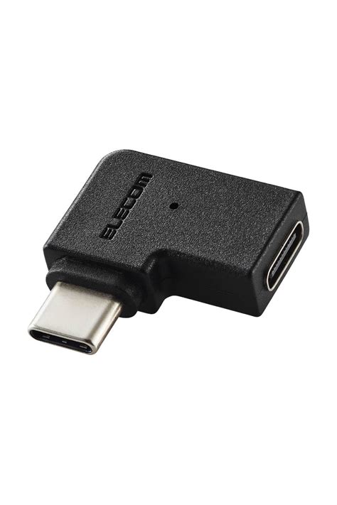 Jp エレコム Type C アダプタ L字 横向き Usb C To C 変換コネクタ Usb3 2 Gen2 10gbps 60w ブラック Mpa