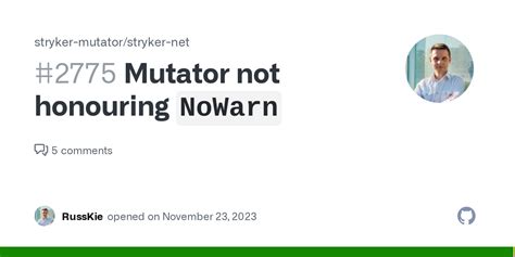 Mutator Not Honouring `nowarn` · Issue 2775 · Stryker Mutatorstryker