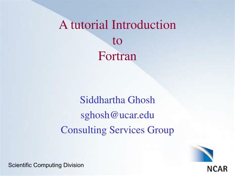 Ppt A Tutorial Introduction To Fortran Powerpoint Presentation Free