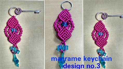 How To Make Macrame Keychain Design Tutorial No 3 YouTube