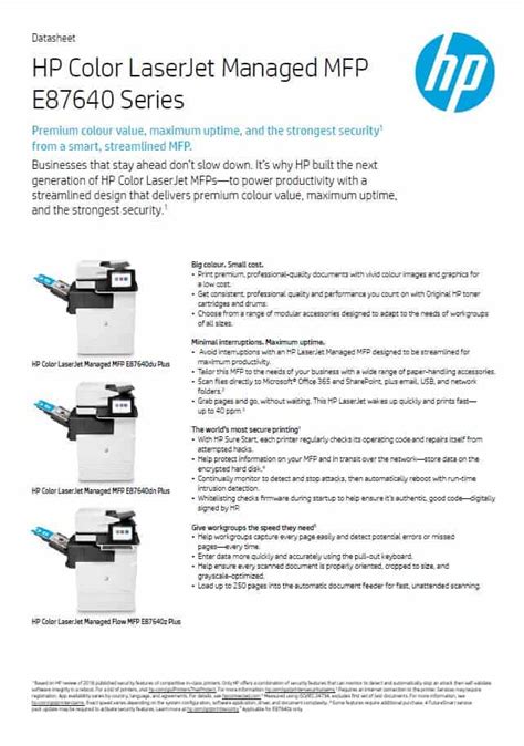 Hp Colour Laserjet Managed E87640dn Global Office Machines