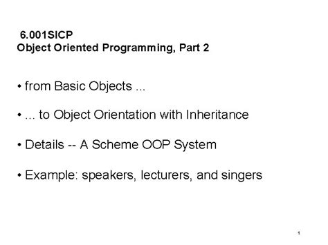 6 001 Sicp Object Oriented Programming Part 2