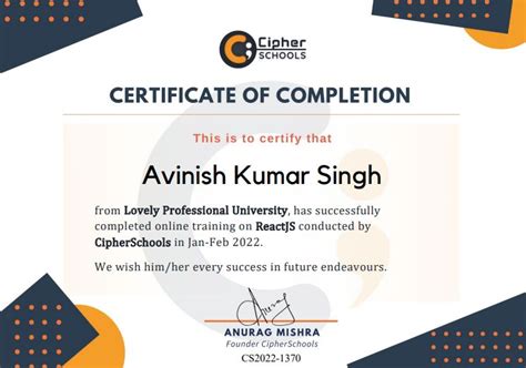 Avinish Kumar Singh On Linkedin Reactjs React Cipherschools Learning