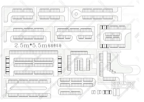 室外5m5标准停车场平面图施工图下载施工图室外5m5标准停车场平面图下载施工图室外5m5标准停车场平面图免费下载建e室内设计网