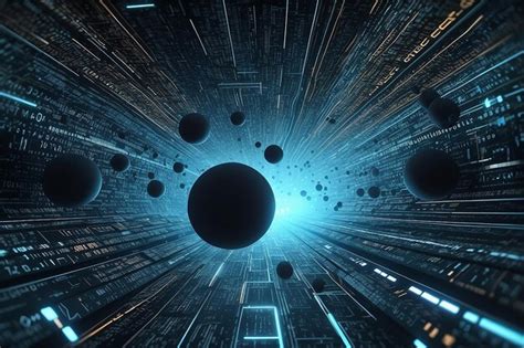 Premium Photo Infinite Flight Among Binary Code In A Chaotic