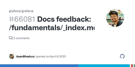 docs feedback fundamentals index md · issue 66081 · grafana grafana · github