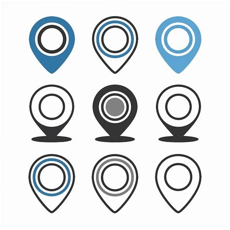 A Collection Of Location Markers Or Pin Icons Premium Ai Generated Vector