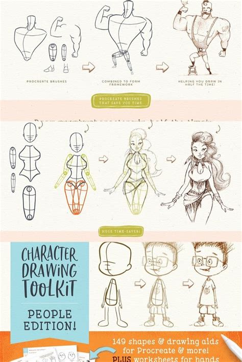 Procreate People Drawing Toolkit A Brush Add On By Lisa Glanz Lisa Glanz