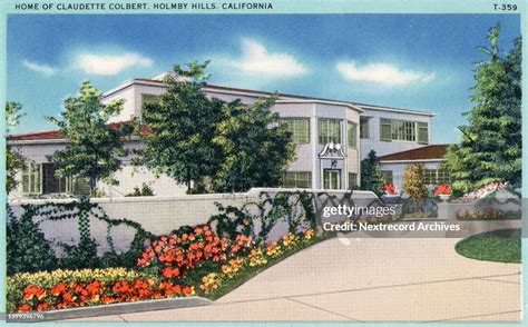 Vintage Souvenir Postcard Published Ca 1941 From The Homes Of Movie
