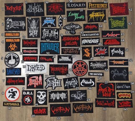 Various Rock And Metal Band Patches Part 03 Etsy