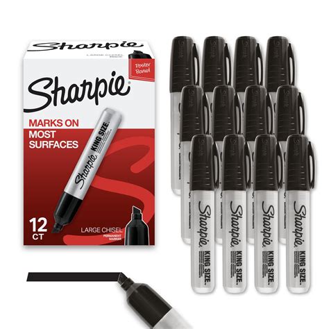 Sharpie Pro King Size Permanent Markers Big Broad Thick Chisel Tip