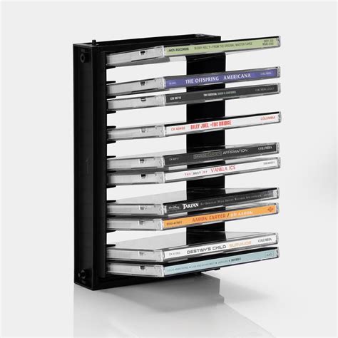 Modular Cd Wall Mount Storage Rack For 15 Cds