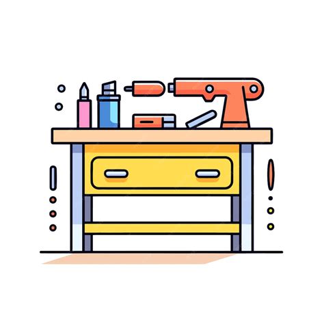 Premium Vector A Drawing Of A Dresser With A Red Stencil On It