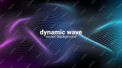 Premium Vector Geometric Dynamic Wave 3d Wireframe Vector Illustration