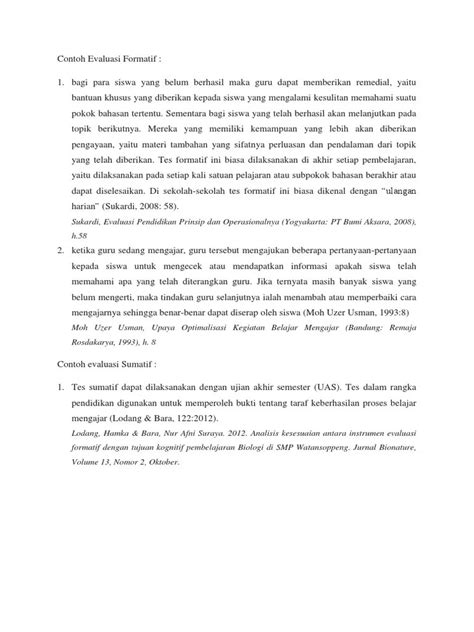 Contoh Evaluasi Sumatif Dan Formatif Dalam Keperawatan 2 Eliza Russel