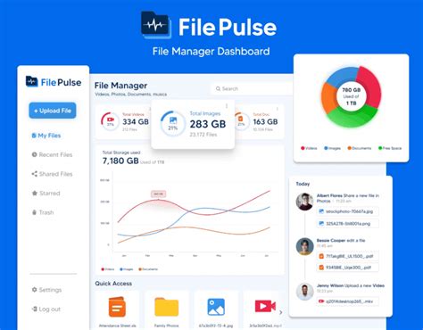 File Manager Dashboard File Pulse Ui Design 12 Images Behance