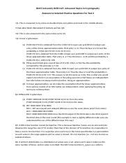 Advanced Topics In Cryptography Answers Doc RMIT University INTE Advanced Topics In