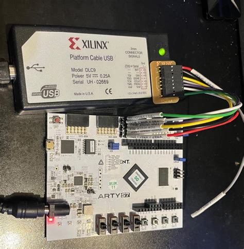 Arty S7 50 With Xilinx Programming Cable On J9 To See Fpga Fpga