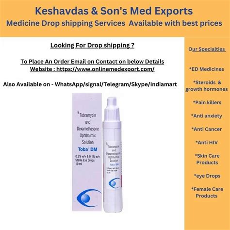 Toba Dm Tobramycin Dexamethasone Eye Drops At Rs 28 Piece In Nagpur Id 23412436288