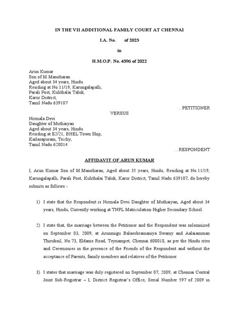 Arun Sanchu Hmop Condone Delay Pdf Divorce Justice