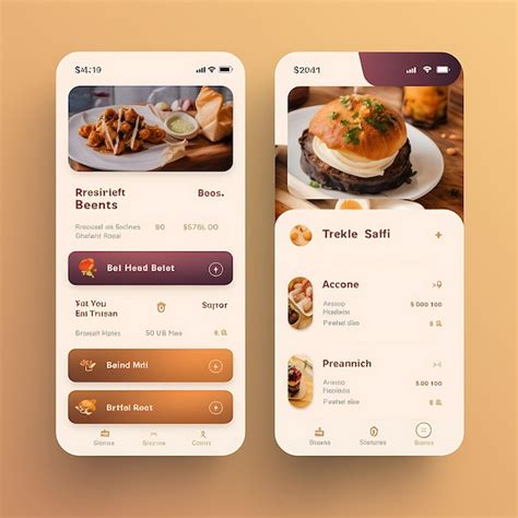 Premium Ai Image Mobile App Design Of Hospitality Restaurant