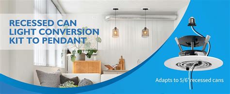 Jolux 56 Instant Recessed Can Light Conversion Kit To Pendant Light