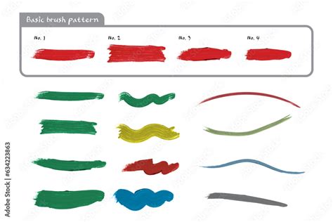 다양한 형태로 변형 가능한 일러스트 벡터 브러시 디자인에 맞게 색상 크기 등 조절 가능 Vector De Stock Adobe Stock