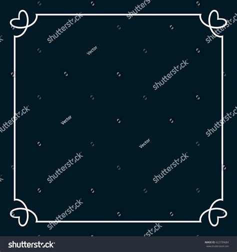 Square Tile Frame Border Line Vector เวกเตอร์สต็อก ปลอดค่าลิขสิทธิ์