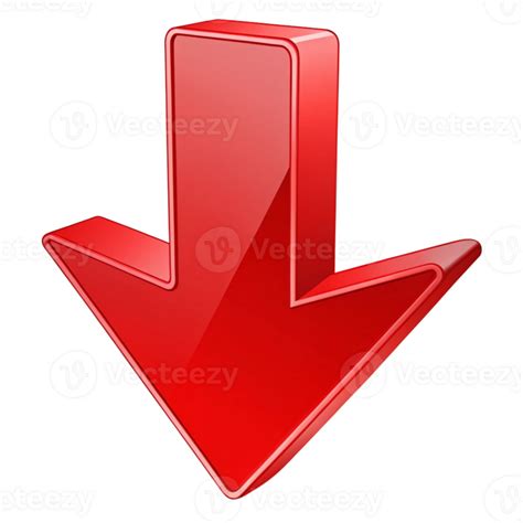 Minimalist Red Downward Arrow Symbol For Indicators 55645931 Png