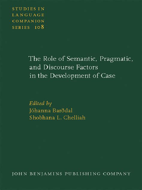 Barðdal Chelliah 2009 The Role Of Semantic Pragmatic And Discourse Factors Pdf Subject