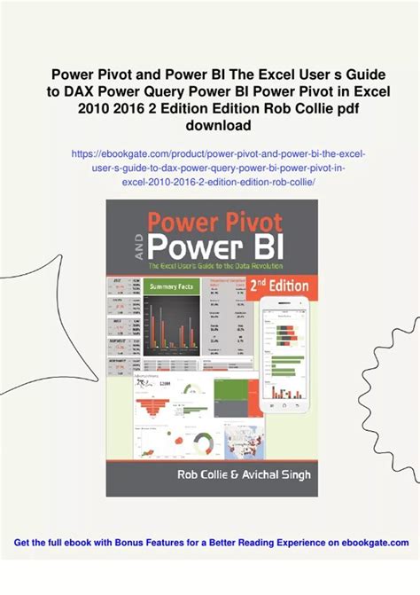 Summary Power Pivot And Power Bi The Excel User S Guide To Dax Power