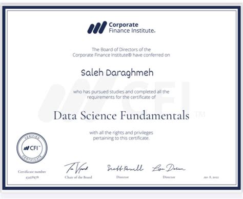 Saleh Daraghmeh On Linkedin Data Science Fundamentals Course From Cfi