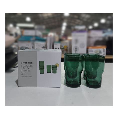 Crofton Stackable High Ball Glasses 4pcs Hmr Shop N Bid